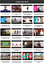 Cardio exercise instance mobile video site