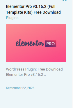 Elementor Pro v3.16.2 Latest Version WordPress Plugin
