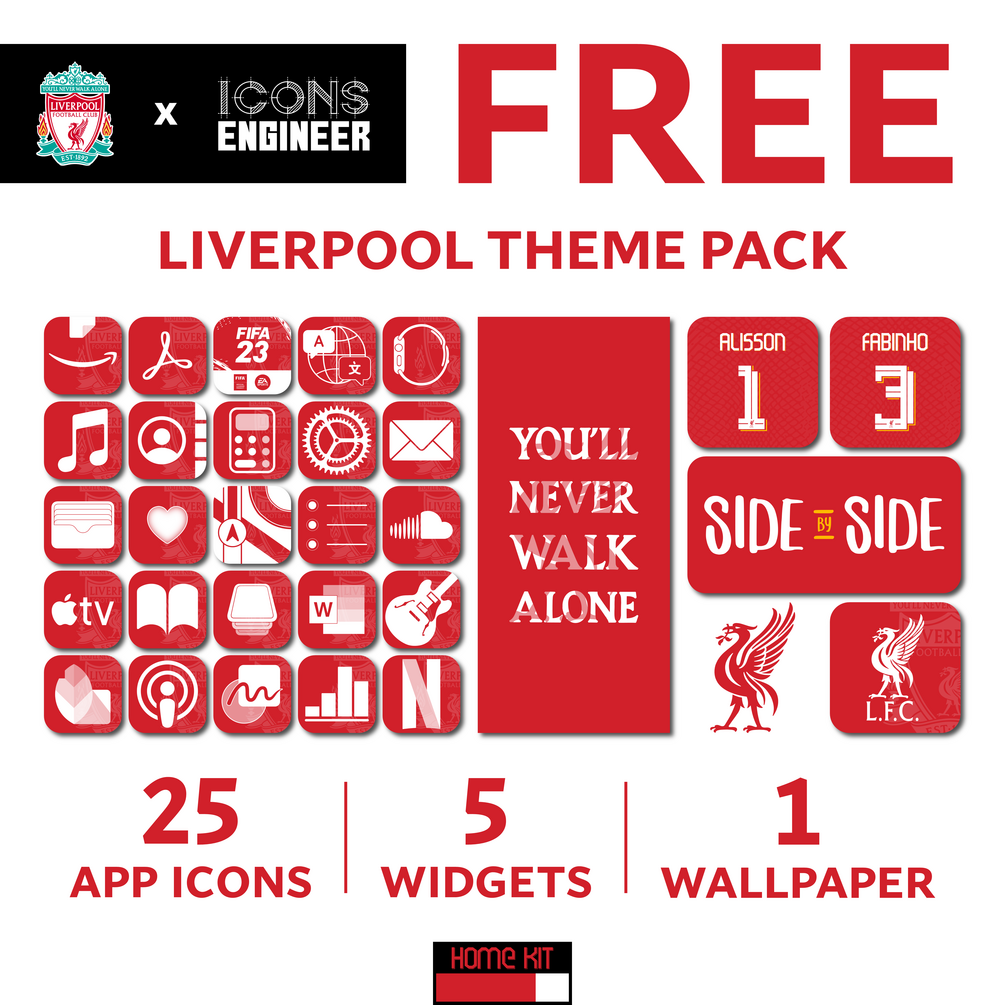 FREE Liverpool FC 22/23 Theme Pack | Home Kit
