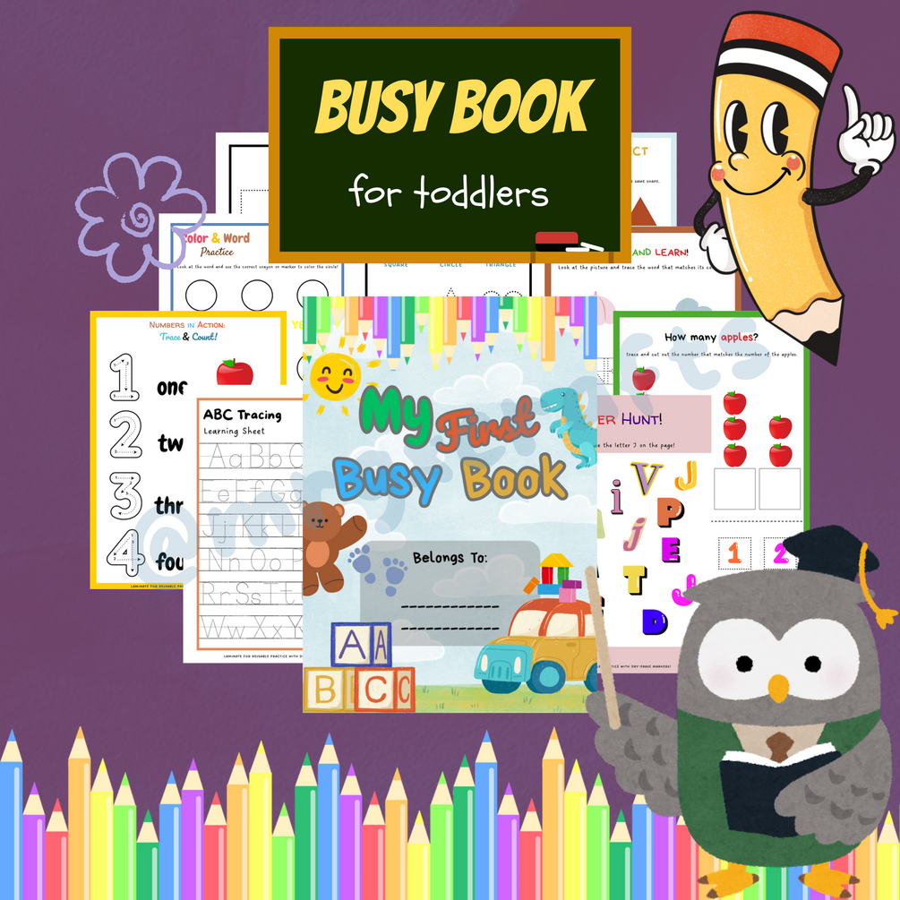My First Busy Book Bundle – Printable Learning Activities for Toddlers ...