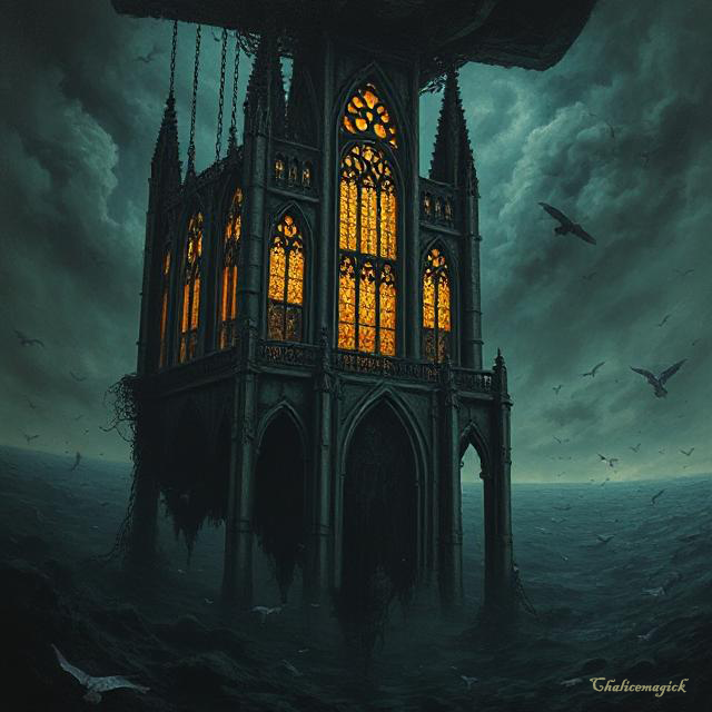 Castle of the Void: A Fortress in the Abyss Artwork image limited edition