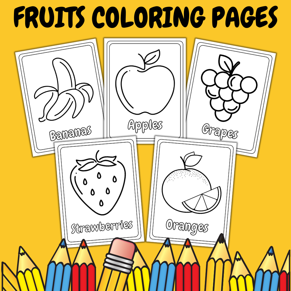 Free Fruit Coloring Pages for Kids