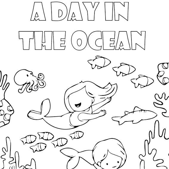 "Ocean Adventures: A Day in the Sea Coloring Book for Kids"
