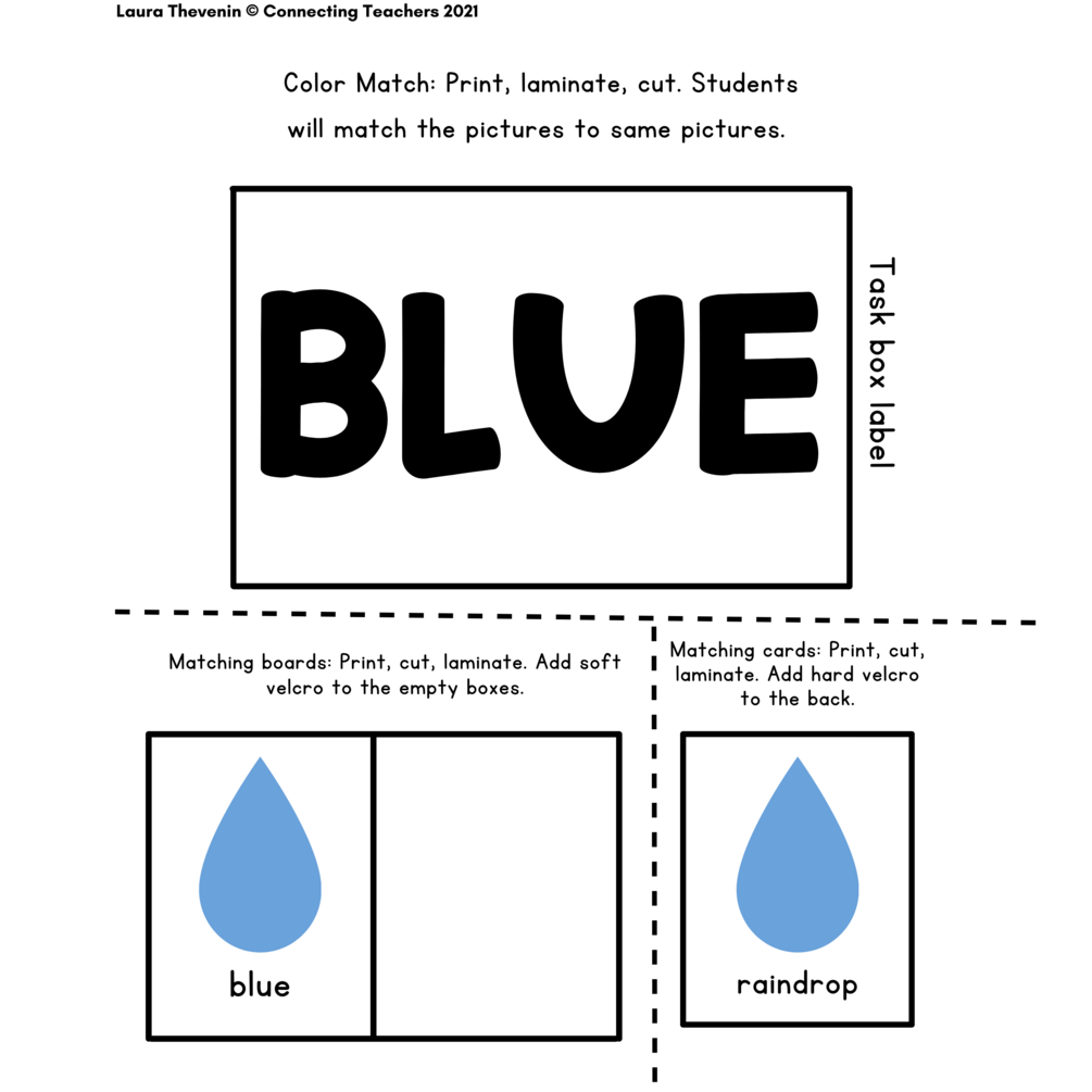 Task box- Matching colors