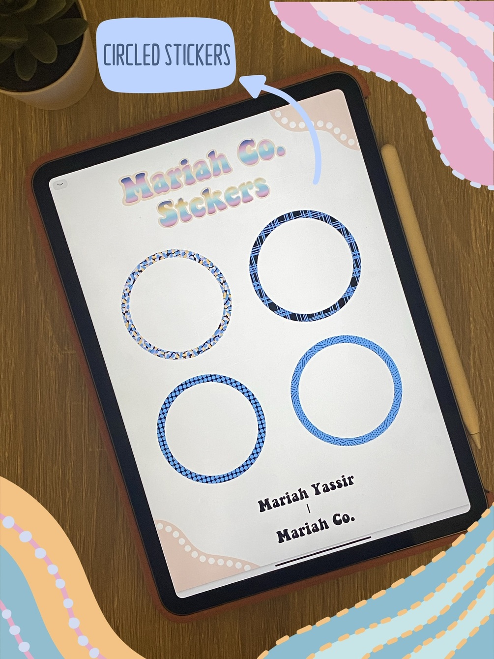 Circled Digital Stickers For GoodNotes