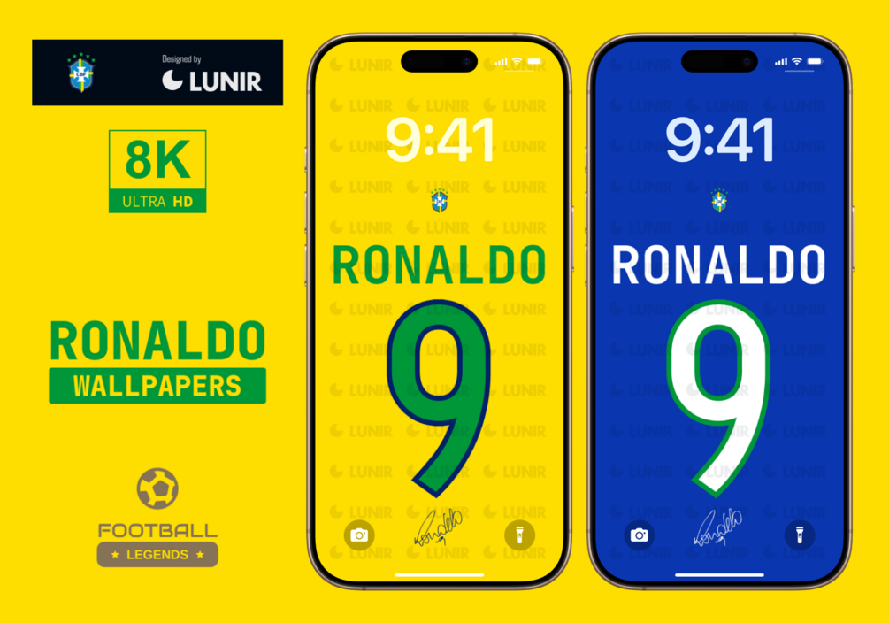 Ronaldo R9 1998 Brazil Football Soccer Legend iPhone Wallpapers