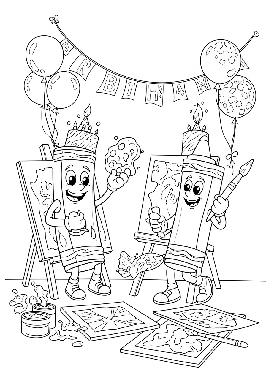 The Birthday Adventures of the Coloring Crew – Fun Coloring Book for ...