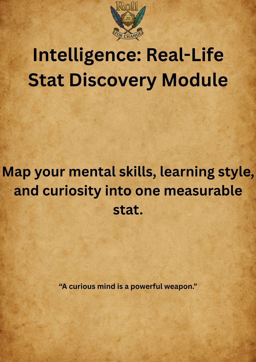 Intelligence Stat Discovery Guide – Roll for Change (Full & Printer ...