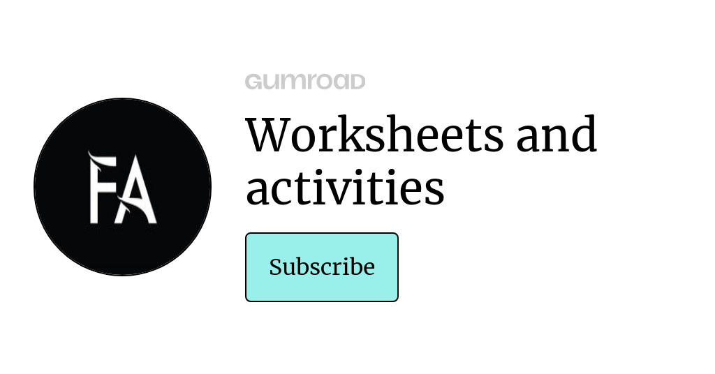 Worksheets and activities