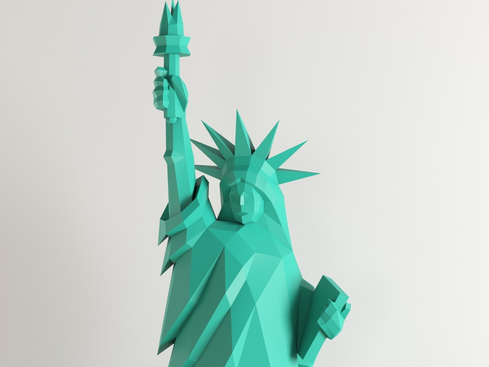 Statue of Liberty papercraft PDF DIY template DXF cameo
