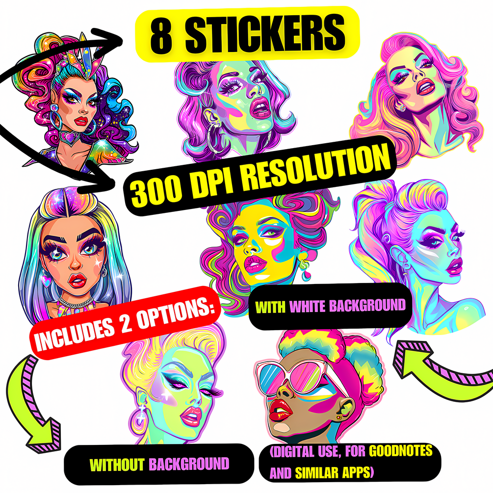 Drag Queen Stickers. Queer, Gay, LGBTQ, Trans Gifts ... in Our Queer ...