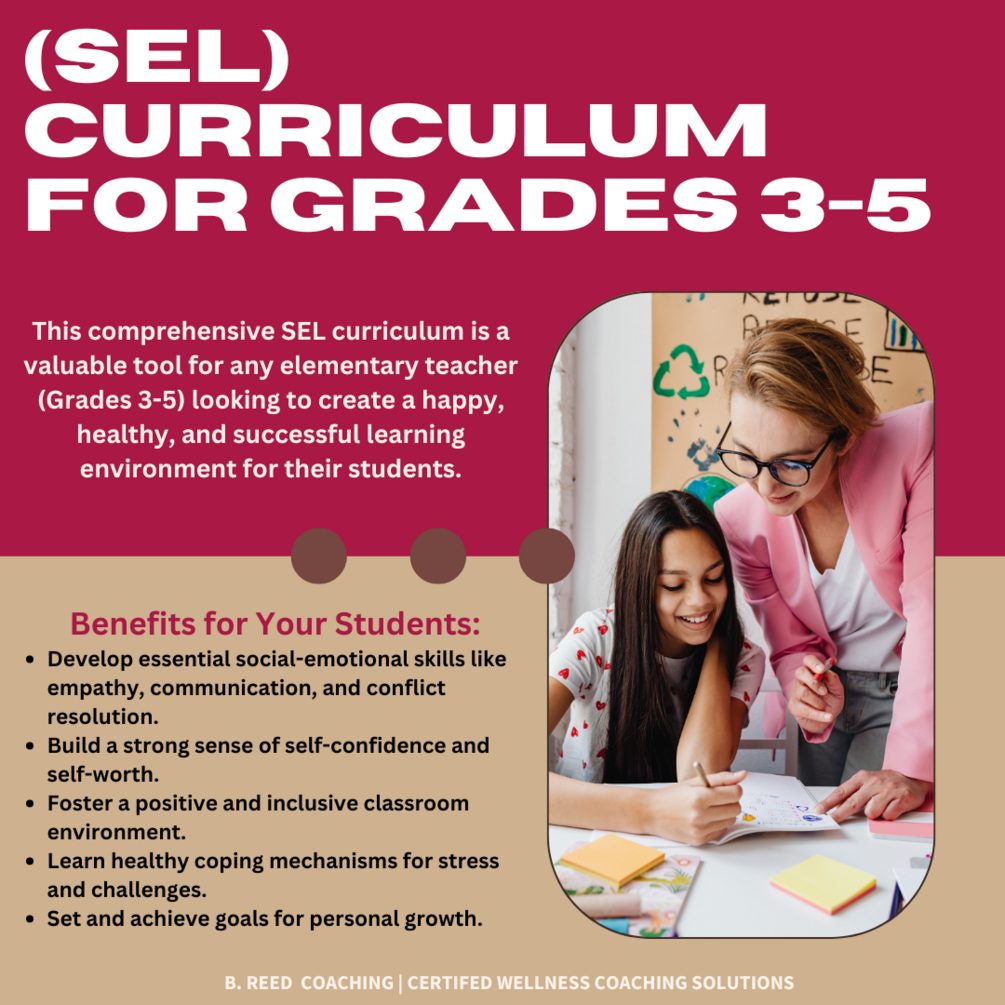(SEL) Curriculum for Grades 3-5: 10-Month Student Social WELLNESS Bundle