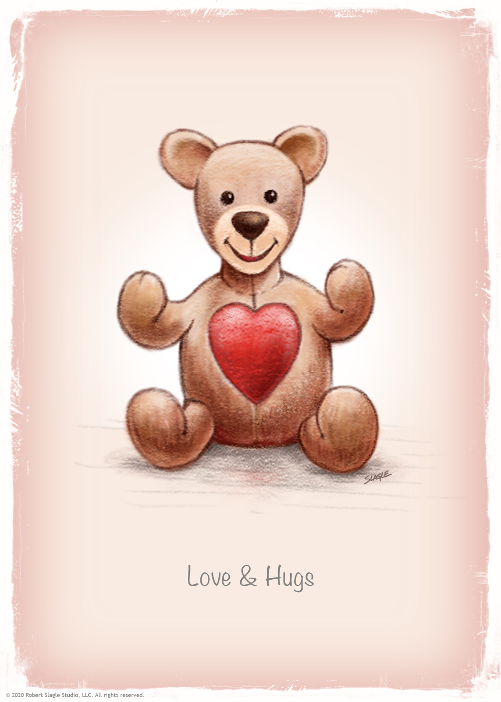 "Love & Hugs" - High Quality Print Version