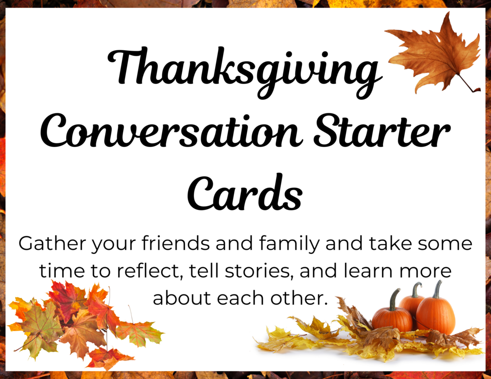 Thanksgiving Convsersation Starter Cards