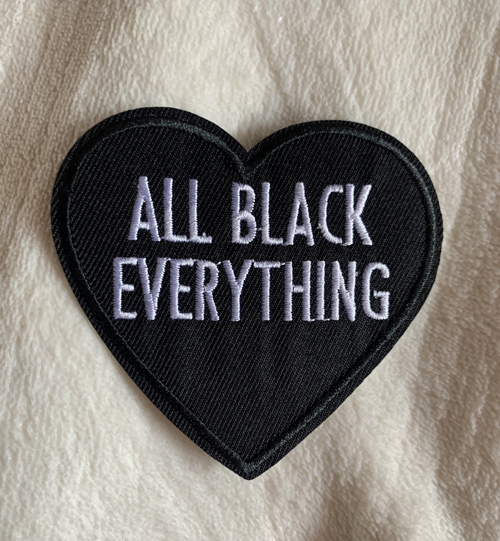 FREE GP&E "All Black Everything" heart patch (2020 Multiverse Gift)