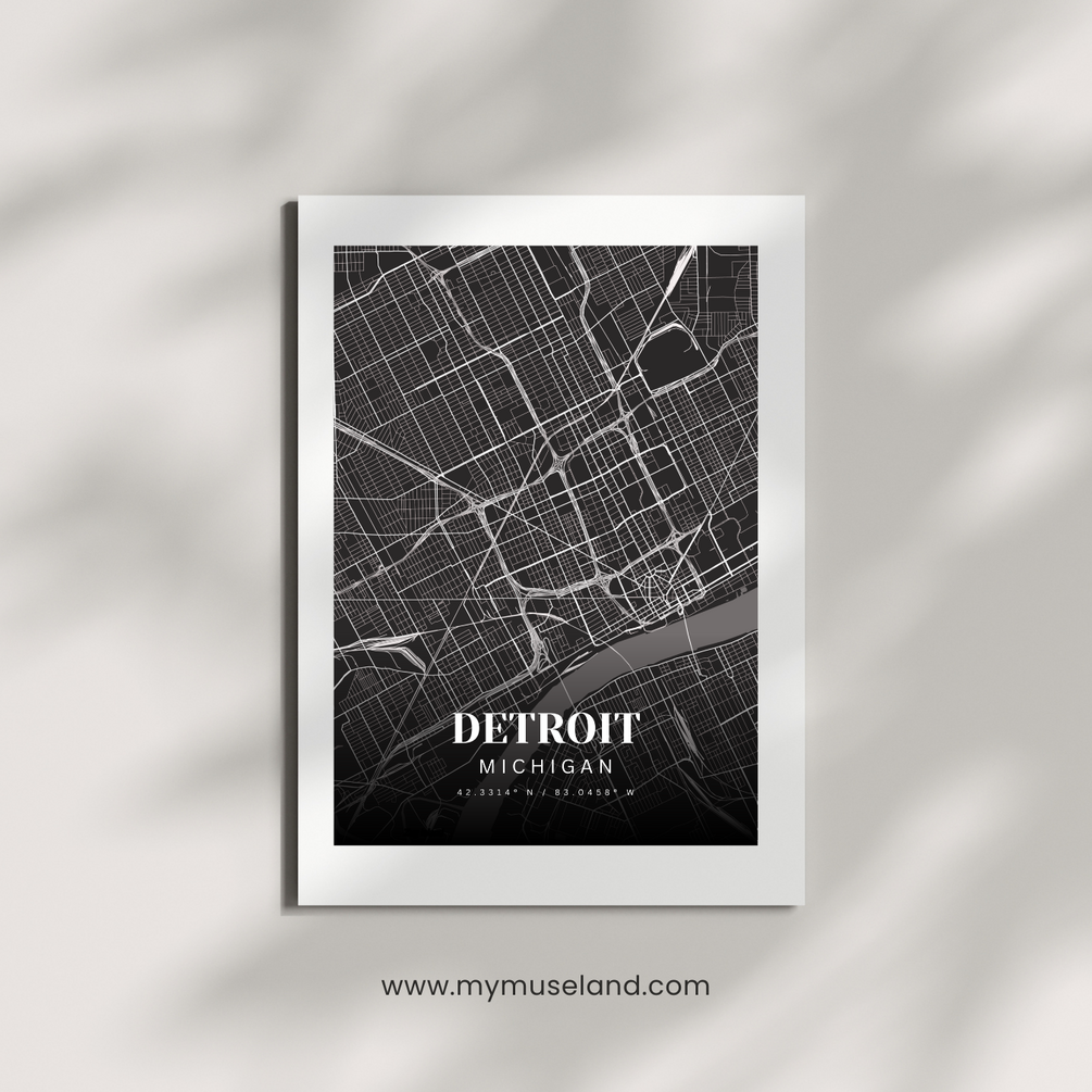 Aesthetic Detroit City Poster - Mymuseland