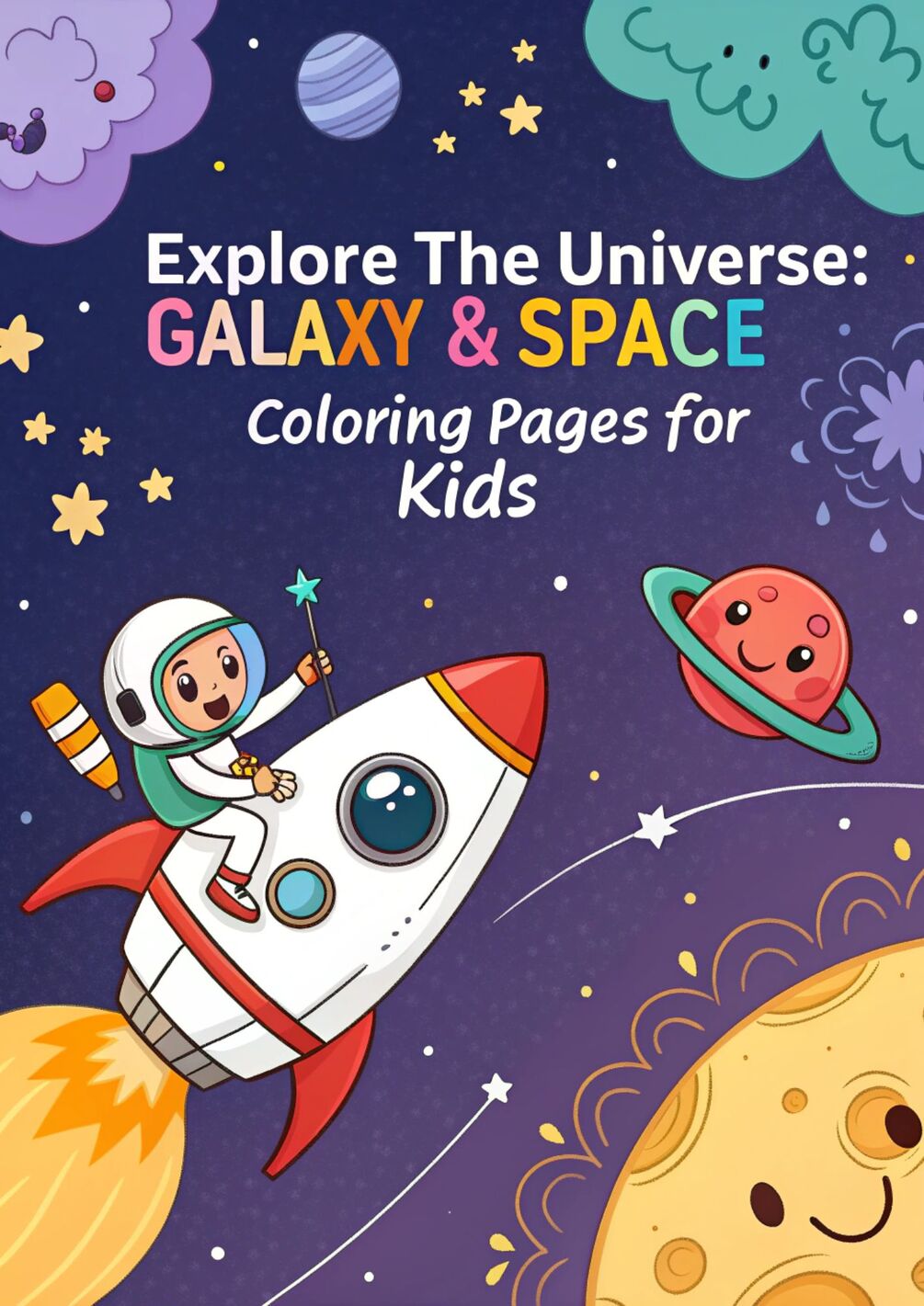 Explore the Universe: Galaxy & Space Coloring Pages for Kids