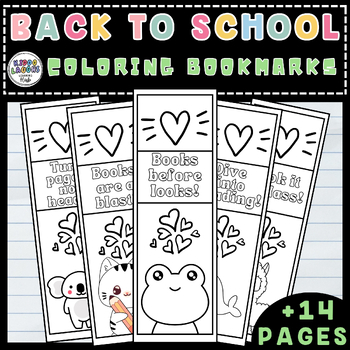 August |Back to School Animal coloring Bookmarks for Classrooms ...