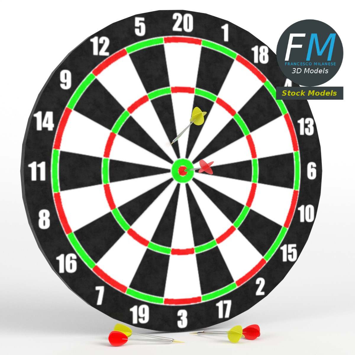3D MODEL - Darts with target 1