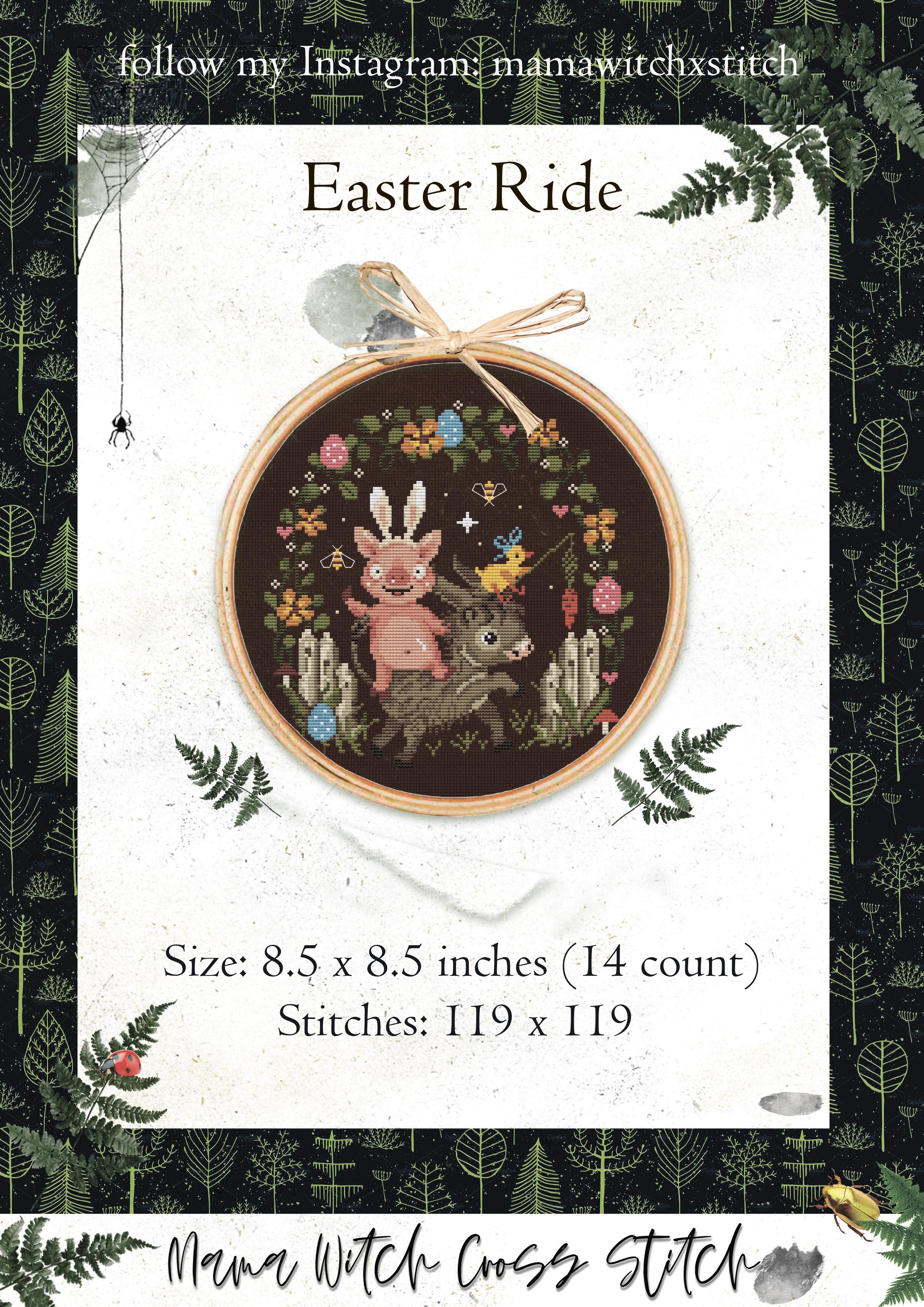 EASTER RIDE cross stitch pattern