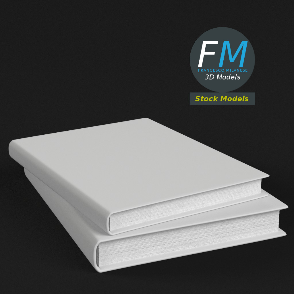 3D MODEL - Books stack 2