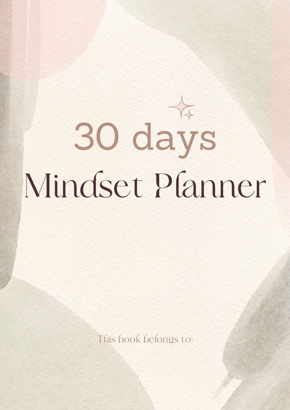 "30 Days Mindset challenge" Journal