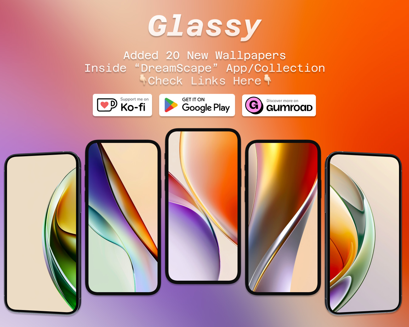 Glassy Wallpapers now available on Dream Scape Collection - PizzApp Design