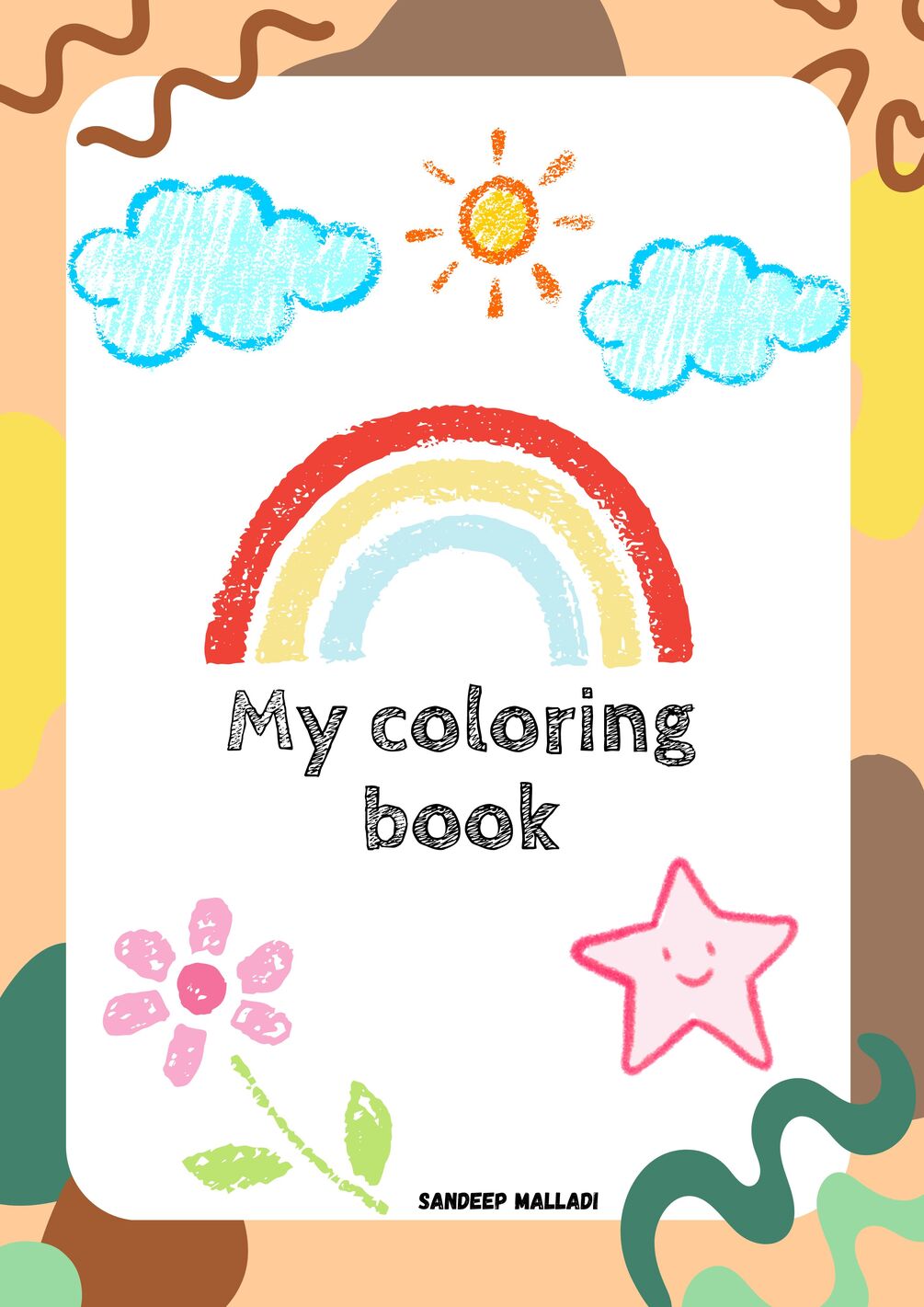 Coloring book for 3 to 6 years children