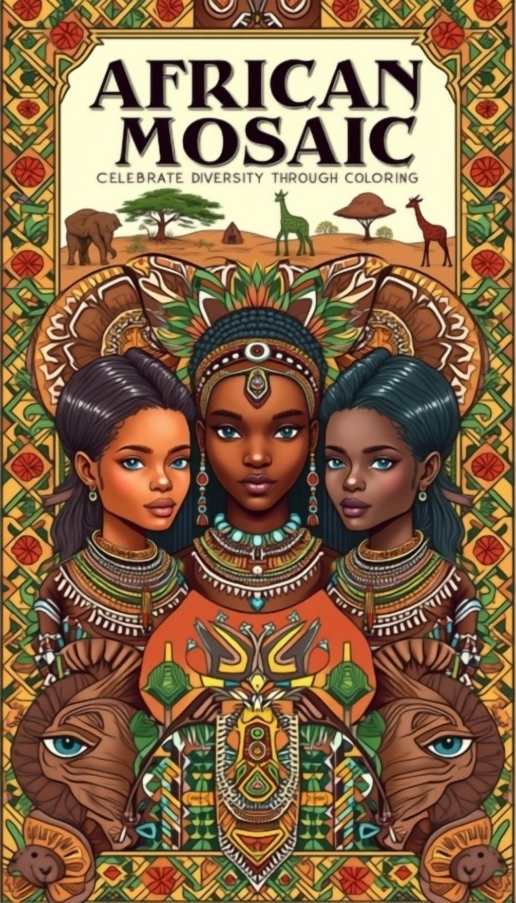 African Mosaic Celebrate Diversity Through Coloring