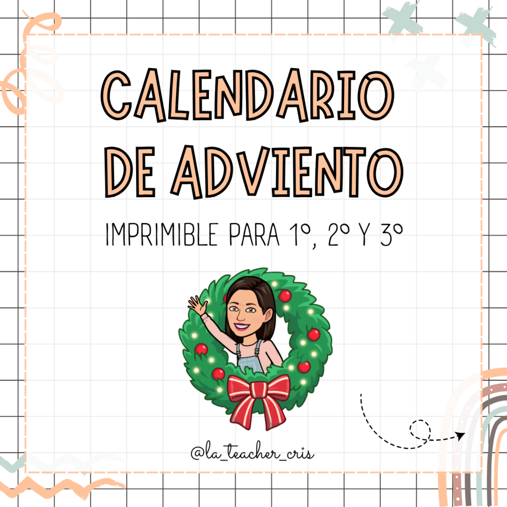 calendario adviento imprimible 1º,2º y 3º