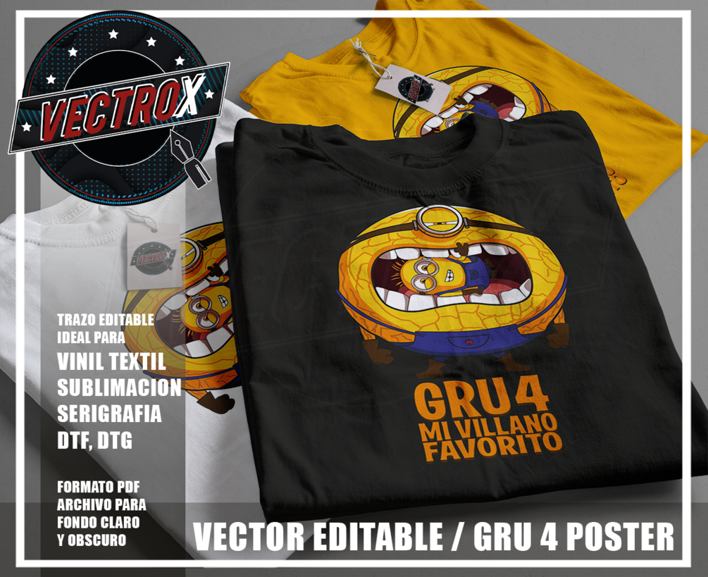Vector Editable - Gru 4 Poster