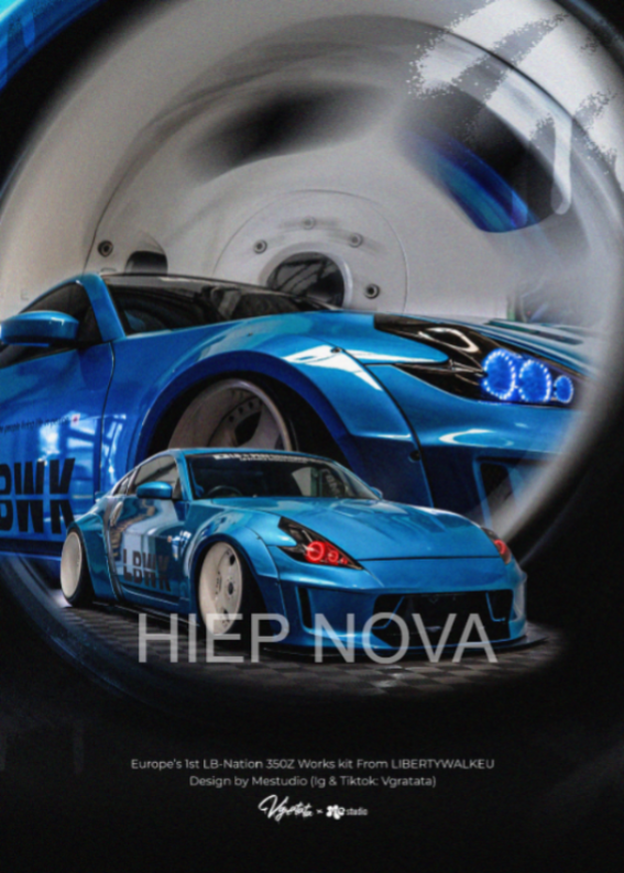 Blue Toned Car Poster Design