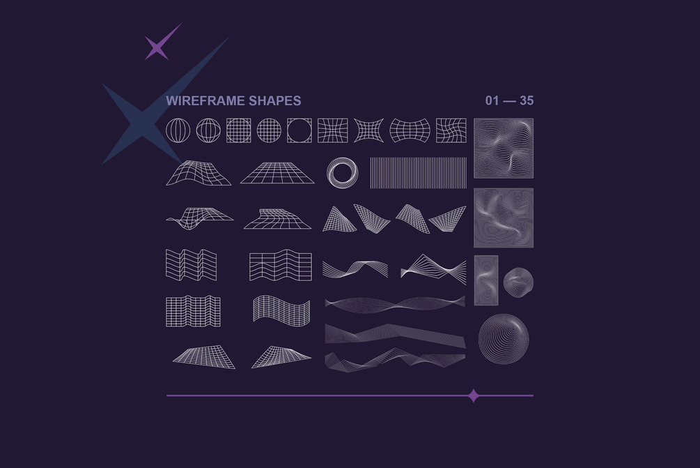 Abstract Geometric Vector Shapes Pack 300+ Elements