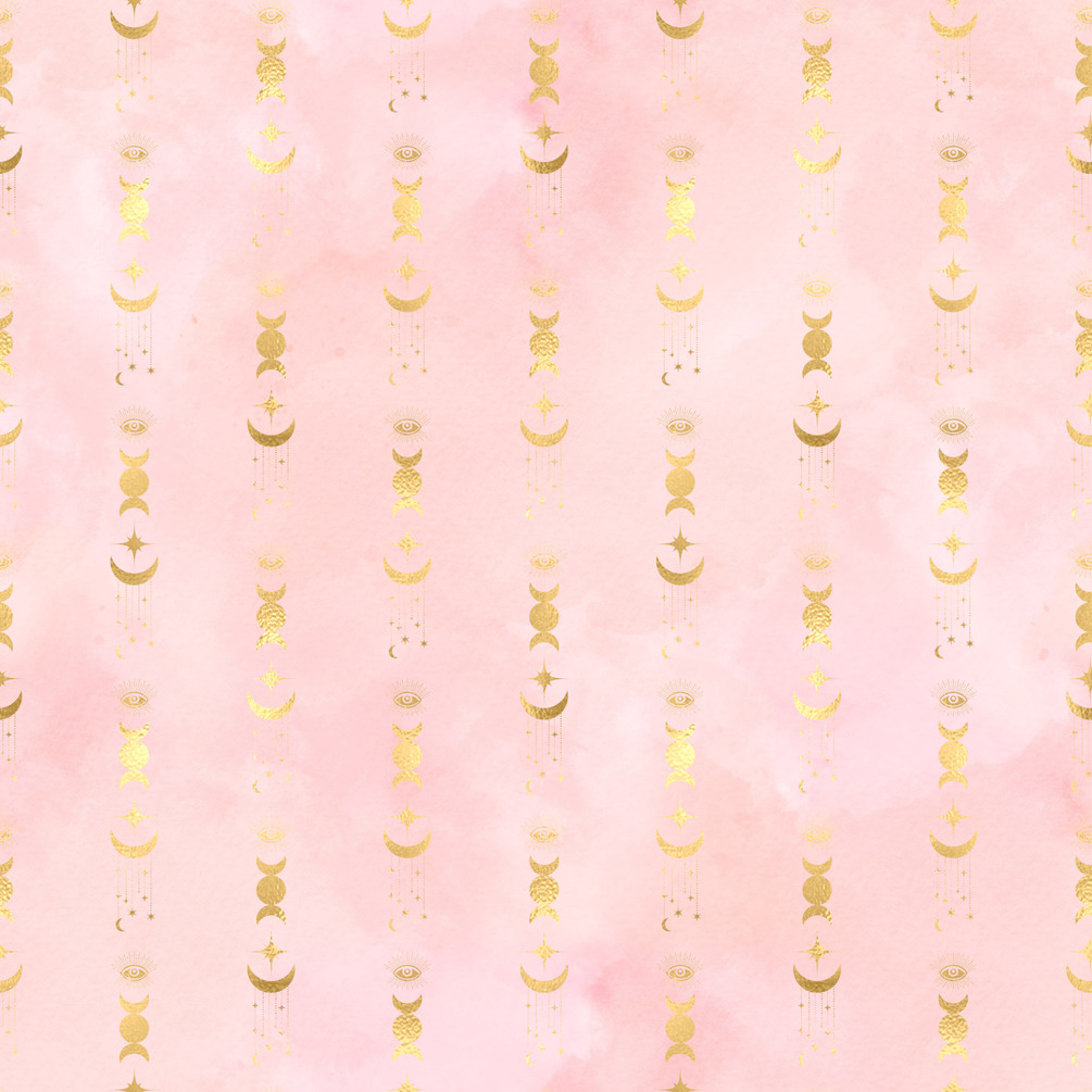 Blush and Navy Celestial Watercolor