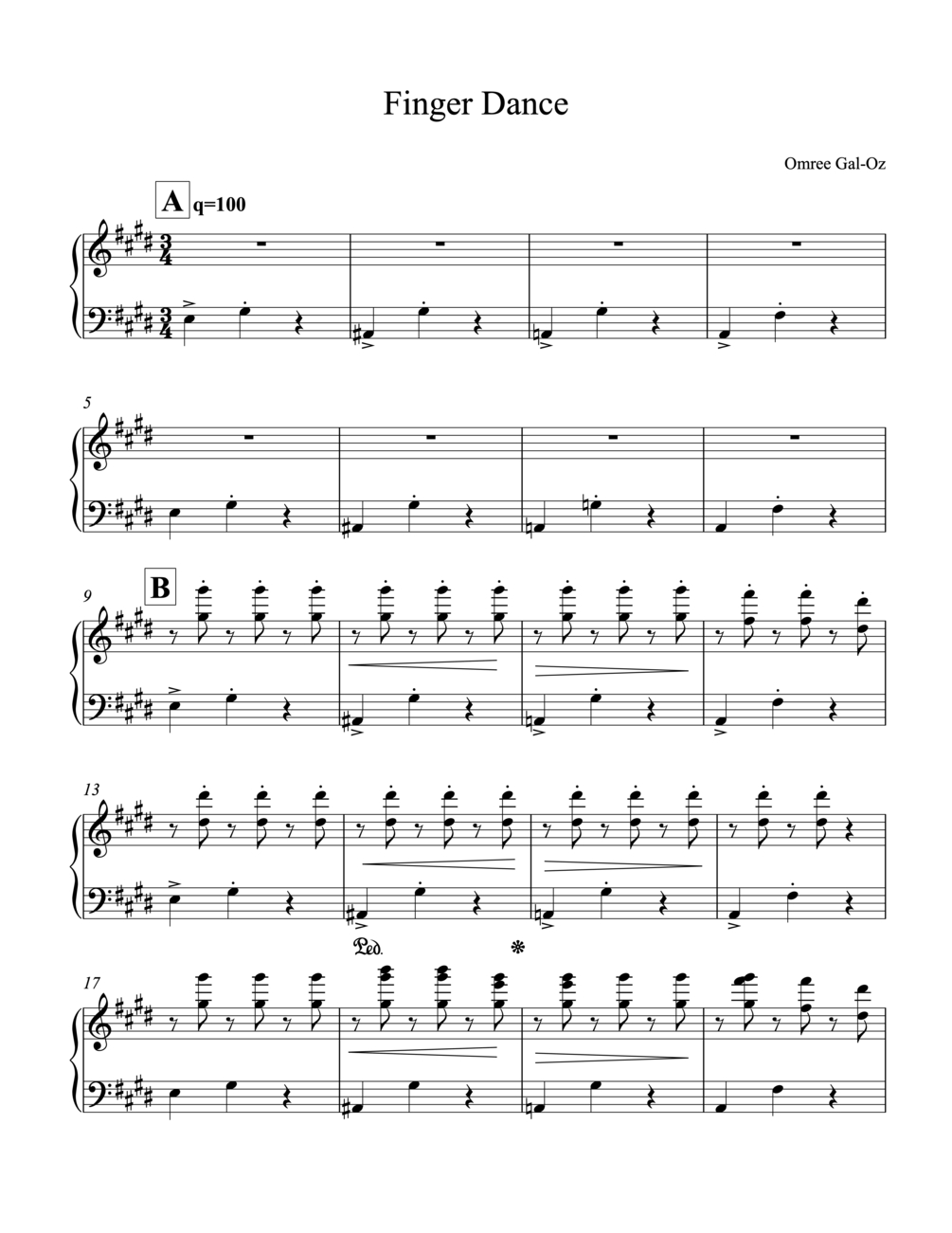 Finger Dance (Sheet Music)