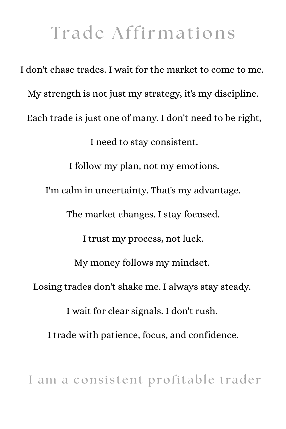 Trade Affirmations