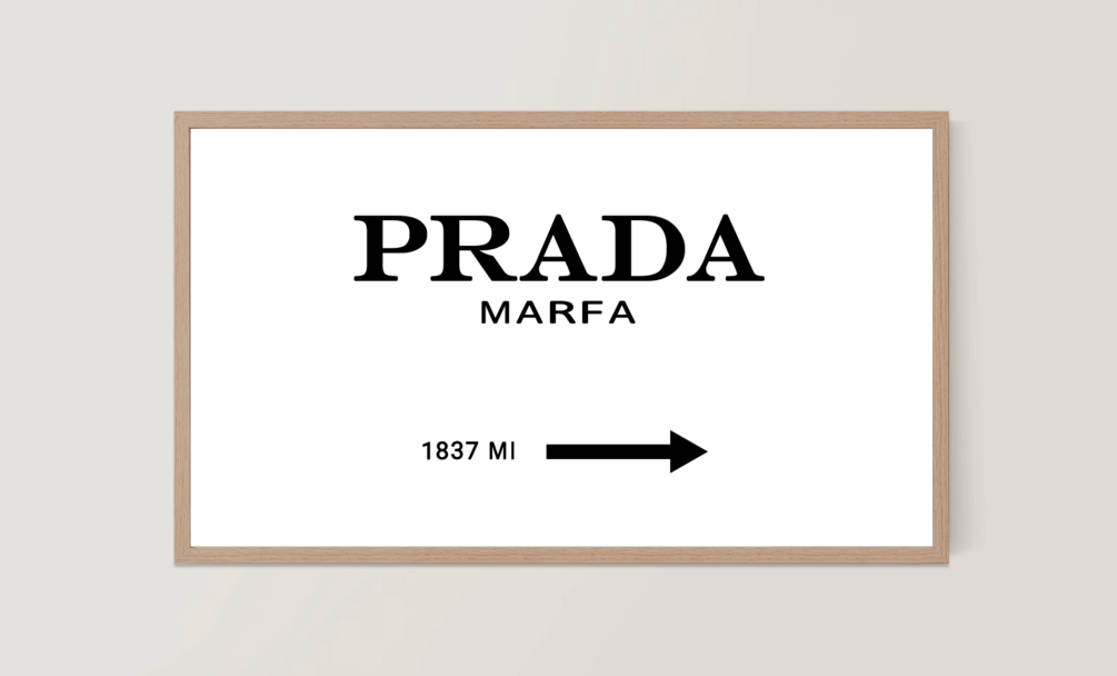 Samsung Frame TV Art Prada Marfa