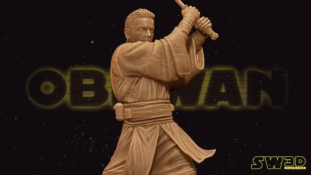 Young Obi Wan Sculpture - Star Wars 3D Models - Tested and Ready for 3D ...