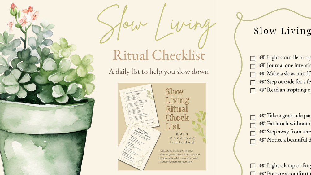 Slow Living Daily Ritual Checklist