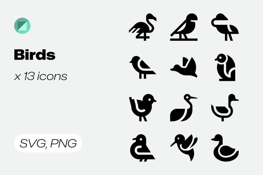 Basicons / Solid / Bird Icons