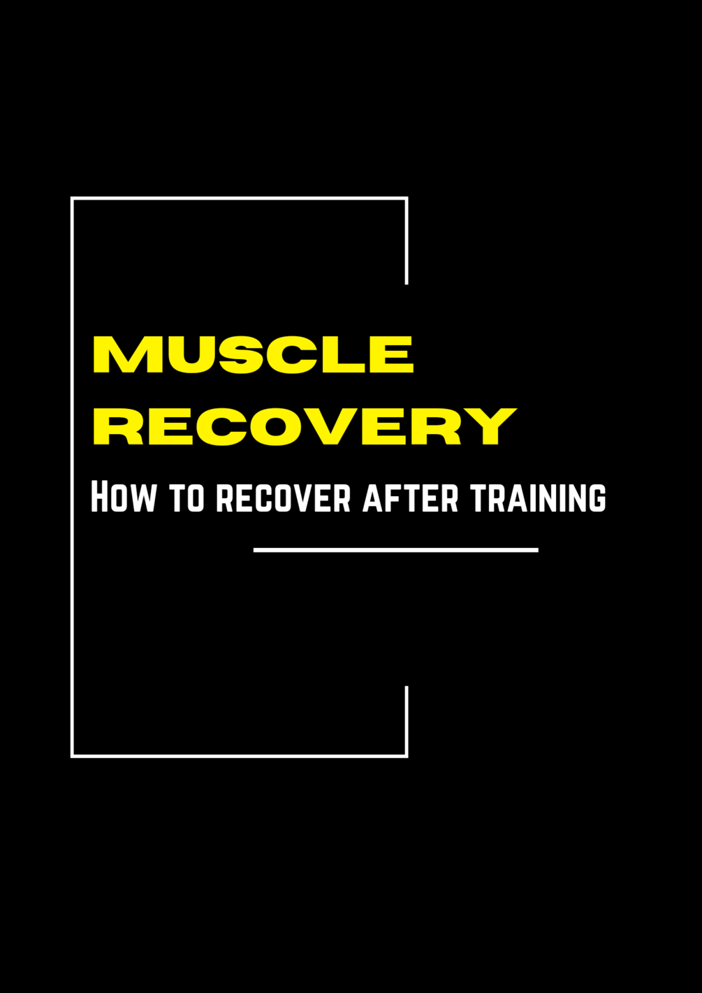MUSCLE RECOVERY OPTIMIZATION