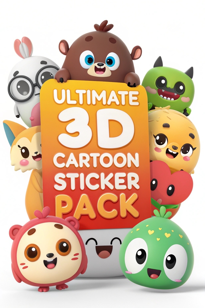 Best Bungle 3D Cartoon Stickers – Fun, Cute & Playful!, file pdf
