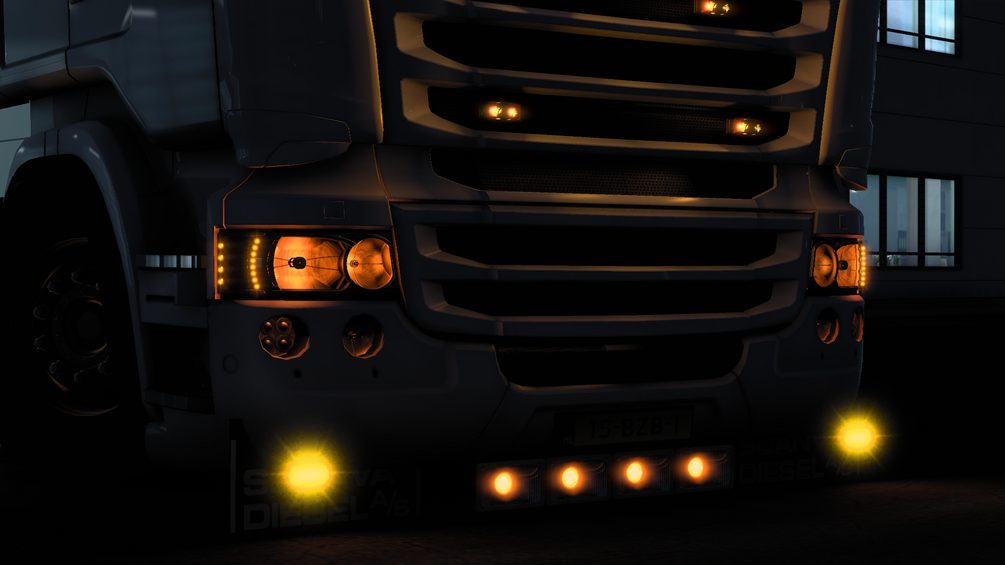 H7 Orange Headlight For Scania RJL