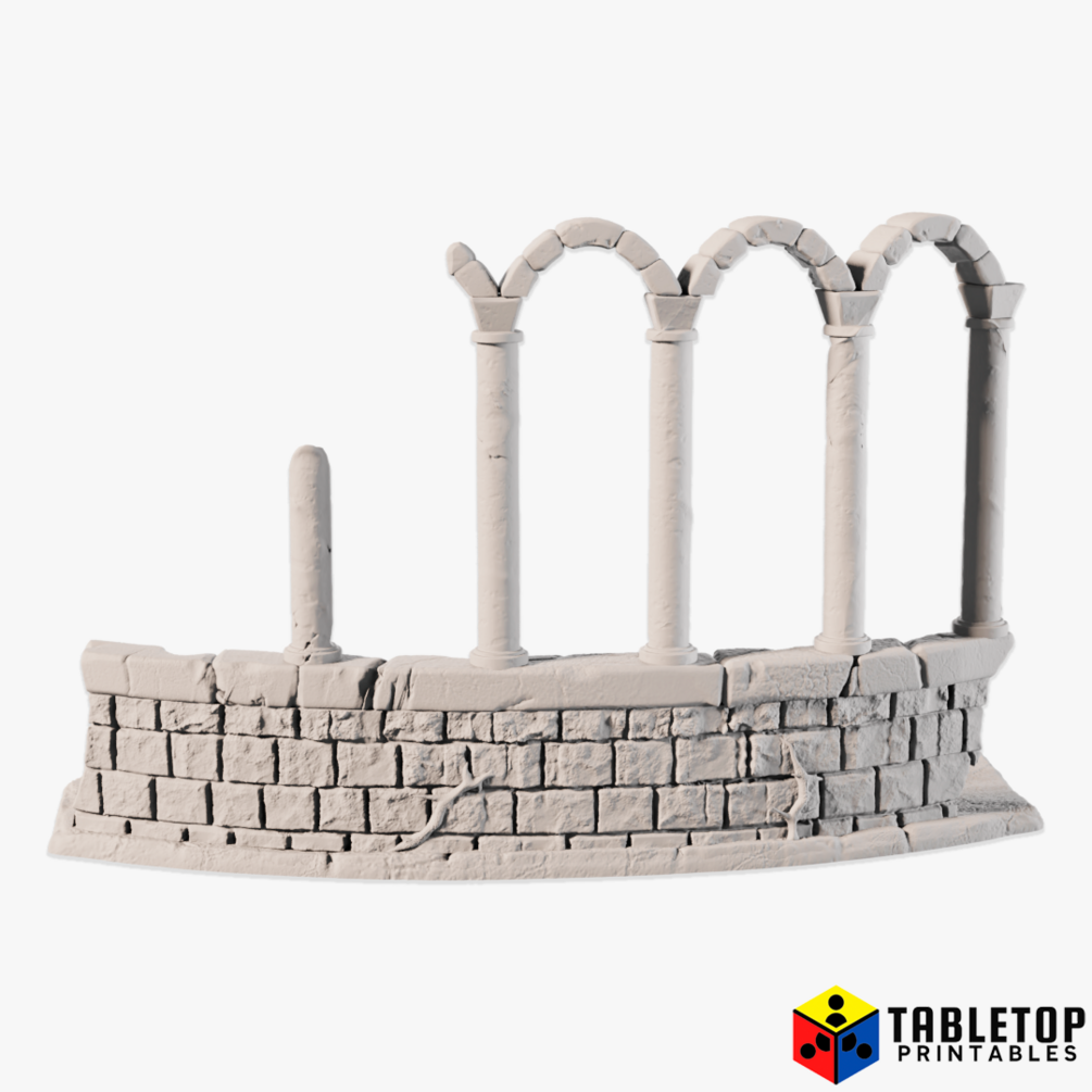 Fantasy Medieval Ruined Columns - Digital STL Files