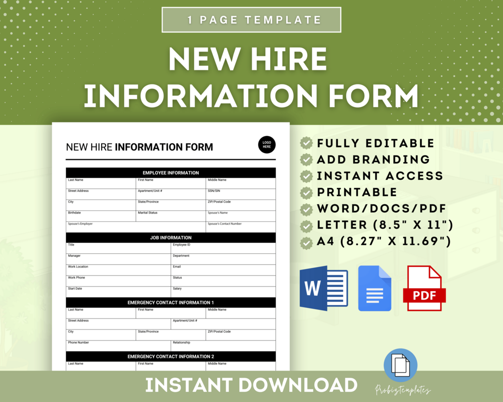 New Hire Information Form