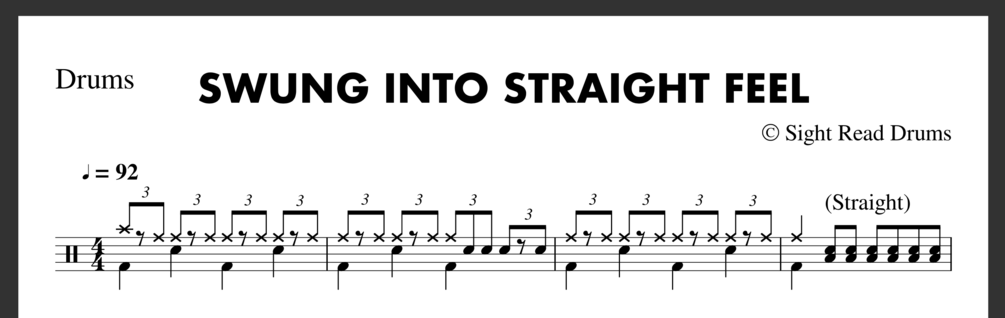 Swung Into Straight Feel