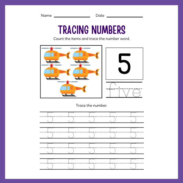 Numbers Fun! Kindergarten Math Workbook