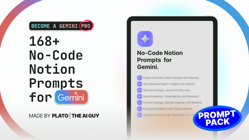 168+ No-Code Notion Prompts for Google Gemini