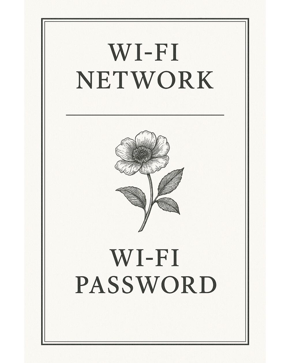 Antique Flower Wi-Fi Sign