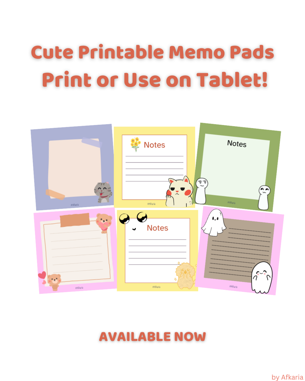 cute memo Minimalist Memo